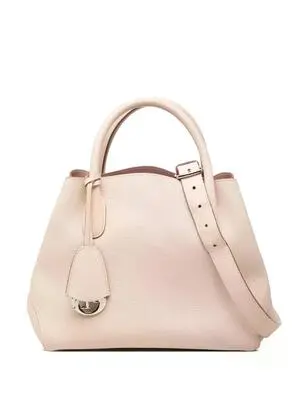 Dior Grained Calfskin Open Bar Tote Satchel - Brown