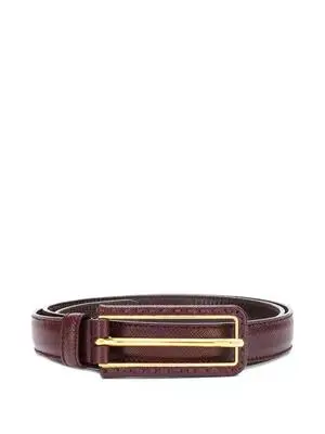 Prada Adjustable Buckled Leather Belt - Brown