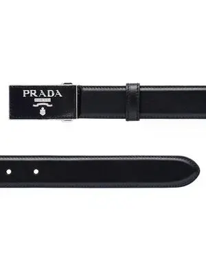 Prada Square Buckle Leather Belt