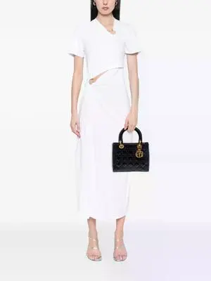 Dior Patent Cannage Lady Satchel - Black