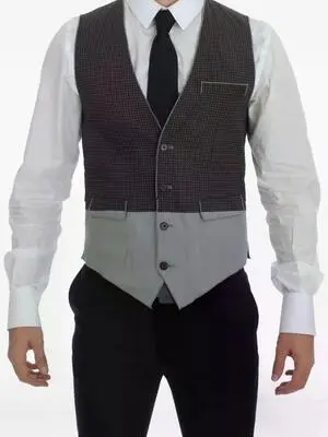 Dolce & Gabbana Polka-dot Two-tone Vest