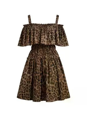 Dolce & Gabbana Leopard-print Tiered Mini Dress