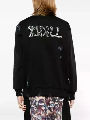 KIDILL Graphic Print Zip Jacket With Stripe Detailing