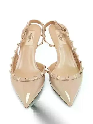 Valentino Garavani Rockstud D'orsay Slingback Pumps - Neutrals