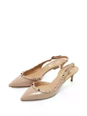 Valentino Garavani Rockstud D'orsay Slingback Pumps - Neutrals
