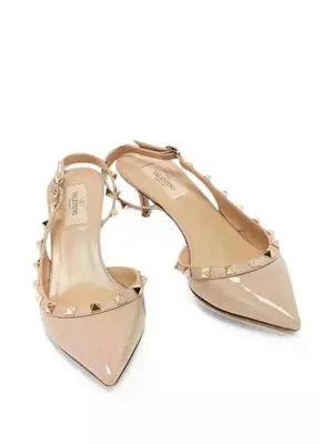 Valentino Garavani Rockstud D'orsay Slingback Pumps - Neutrals