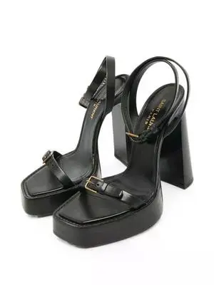 Saint Laurent Leather Platform Sandals