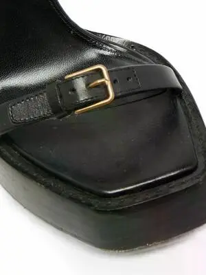 Saint Laurent Leather Platform Sandals