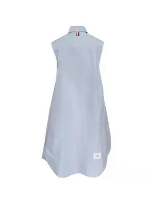 Thom Browne Sleeveless Oversized Shirt Midi Dress