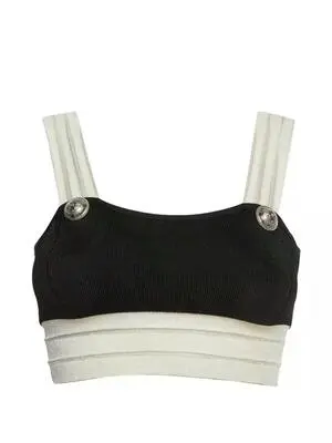 Balmain Knitted Bralette Top - Black