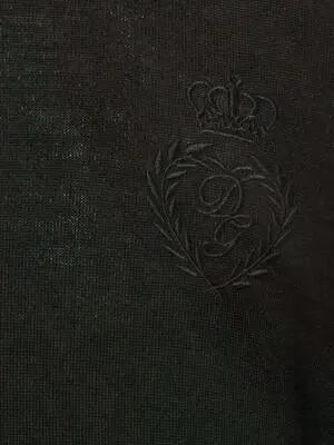 Dolce & Gabbana Wool Logo Embroidered Roll Neck Sweater