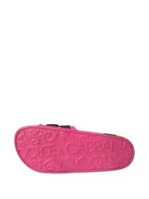 Dolce & Gabbana Logo Print Touch-strap Sandals