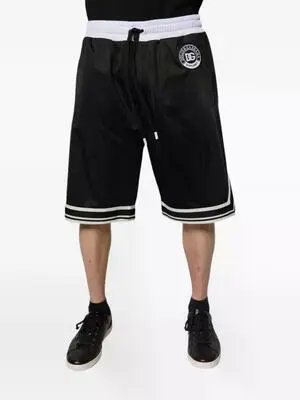 Dolce & Gabbana Sport Logo Patch Striped Trim Shorts