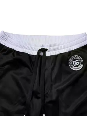 Dolce & Gabbana Sport Logo Patch Striped Trim Shorts