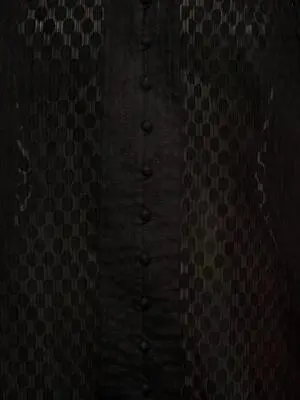 Zimmermann High Neck Puff Sleeve Blouse
