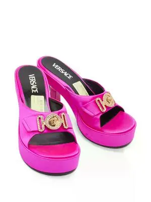 Versace Biggie Medusa Platform Sandals - Pink