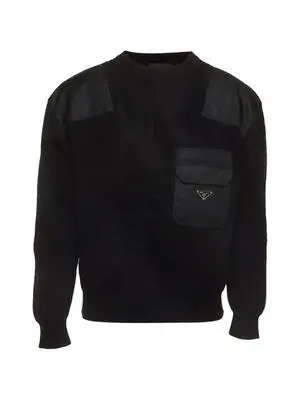 Prada Re-nylon Logo Plaque Sweater
