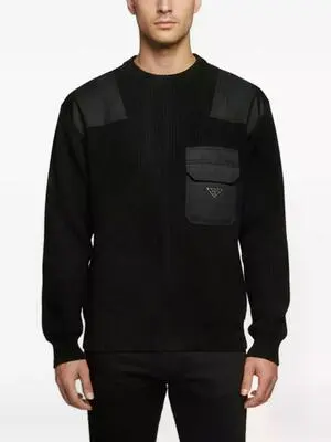Prada Re-nylon Logo Plaque Sweater