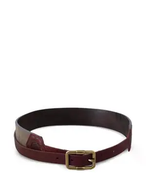 Gianfranco Ferre Wide Belt With Engraved Logo Buckle