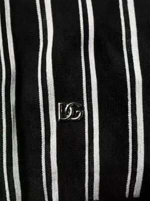 Dolce & Gabbana Striped-pattern V-neck T-shirt