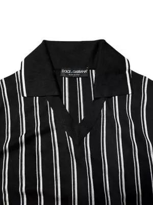 Dolce & Gabbana Striped-pattern V-neck T-shirt