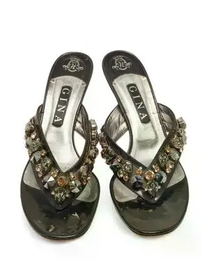 GINA Crystal-embellished Heeled Sandals