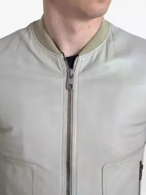 Dolce & Gabbana Leather Bomber Jacket