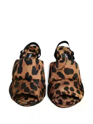 Dolce & Gabbana Keira Leopard-print Quilted Sandals