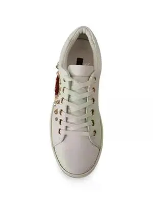 Dolce & Gabbana Stud-embellished Leather Sneakers