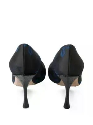 Dolce & Gabbana Floral Brocade Crystal Buckle Pumps