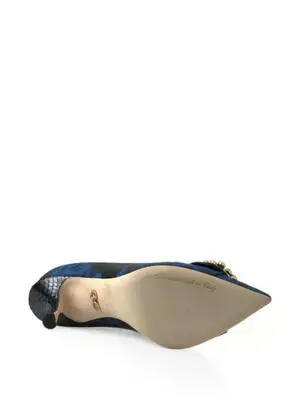Dolce & Gabbana Floral Brocade Crystal Buckle Pumps
