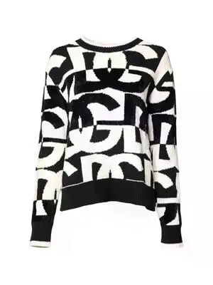Dolce & Gabbana Logo Pattern Crew Neck Sweater