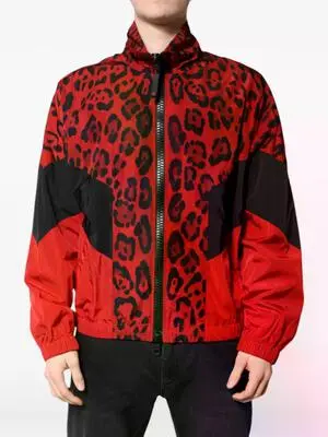 Dolce & Gabbana Leopard Print Bomber Jacket