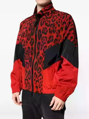 Dolce & Gabbana Leopard Print Bomber Jacket