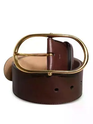 Dolce & Gabbana Oval Buckle Leather Belt