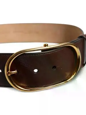 Dolce & Gabbana Oval Buckle Leather Belt