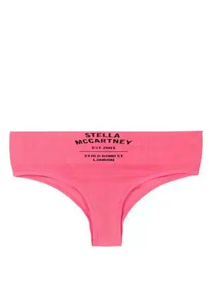 Stella McCartney Logo-print Ribbed Briefs - Pink