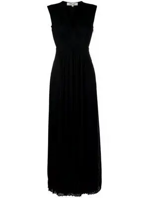 Diane Von Furstenberg Marika Gathered V-neck Maxi Dress