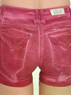 Plein Sud Faded Angled-stitching Mini Shorts