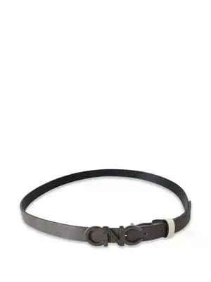 Costume National Logo Buckle Leather Belt