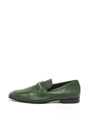 CHRISTIAN LOUBOUTIN Leather Mj Moc Chain-link Loafers