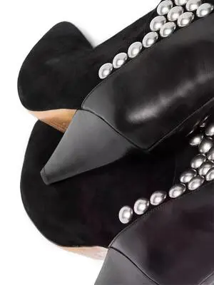 Isabel Marant Étoile Layo Stud-embellished Calfskin Suede Boots