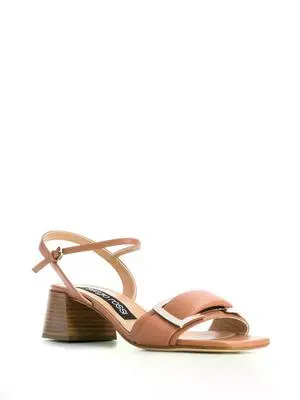 SERGIO ROSSI Block Heel Sandals With Ankle Strap
