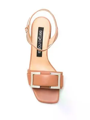 SERGIO ROSSI Block Heel Sandals With Ankle Strap