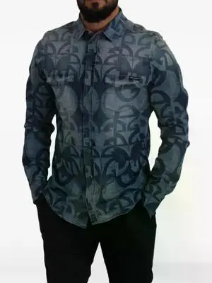 Dolce & Gabbana Dg Logo-print Denim Shirt