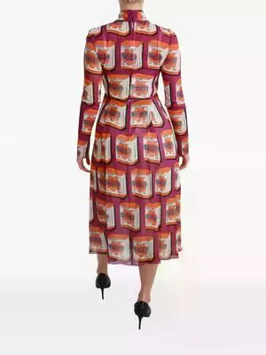 Dolce & Gabbana Bellezza Print Silk Midi Dress