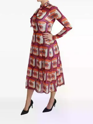 Dolce & Gabbana Bellezza Print Silk Midi Dress