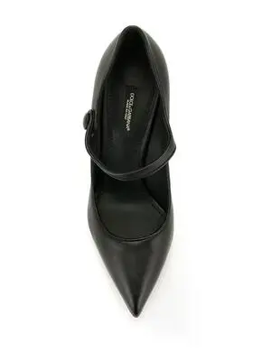 Dolce & Gabbana Lambskin Mary Jane Baroque Heel Pumps