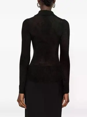 DONDUP Ribbed Knit Long-sleeve Shirt