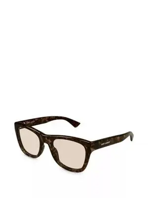 Saint Laurent Tortoiseshell-effect Square-frame Sunglasses - Brown